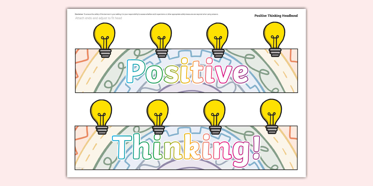 * NEW * Positive Thinking Headband - Twinkl PSHE - Twinkl
