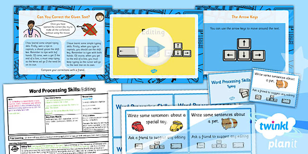 Computing: Microsoft Word Processing Skills: Editing Year 1 Lesson Pack 3
