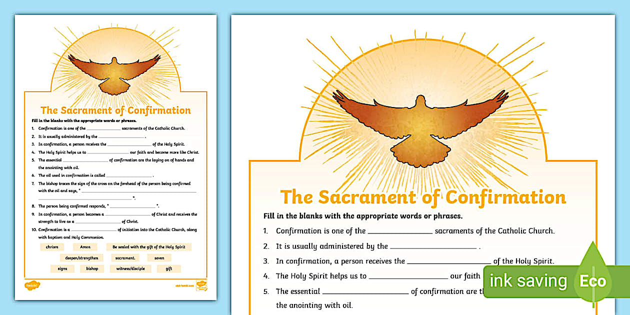 Sacrament of Confirmation | Religious Resources | Twinkl