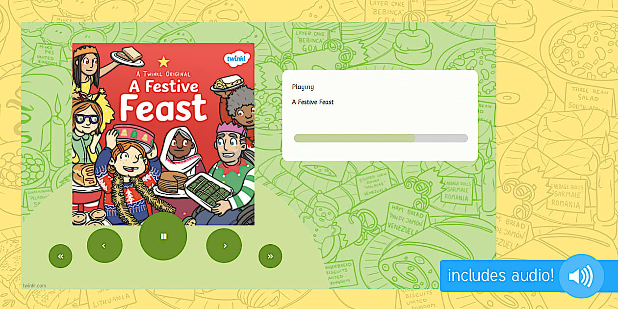 A Festive Feast | Children's Christmas Audiobooks - Twinkl