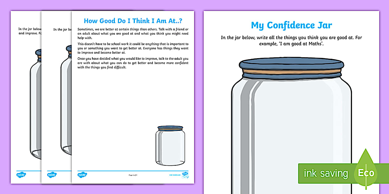 Personal Strengths | Worksheet | Confidence Jar - Twinkl