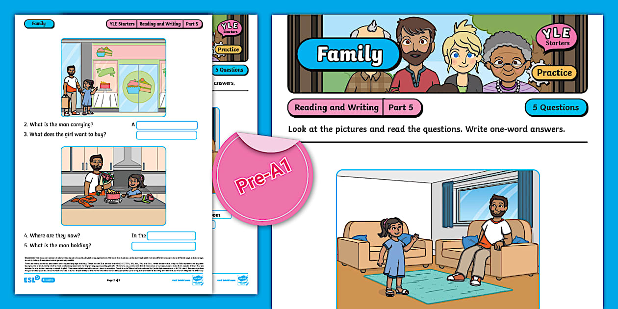 YLE Starters - Reading and Writing Part 5 - Family [Pre-A1]