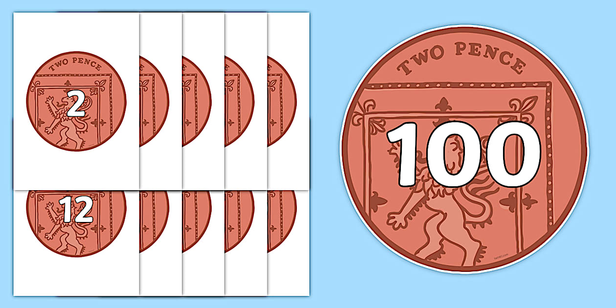 Counting in 2s on 2ps (teacher made) - Twinkl