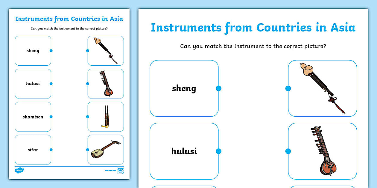 👉 Countries in Asia Word and Picture Match (Teacher-Made)
