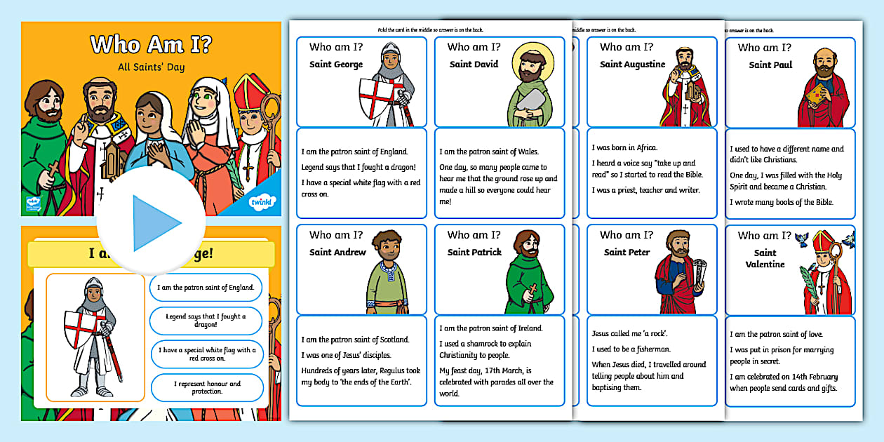 All Saints' Day Guess The Saint Game | Twinkl | R.E.
