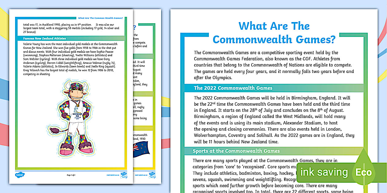 Interesting Facts about The Commonwealth Games | Twinkl