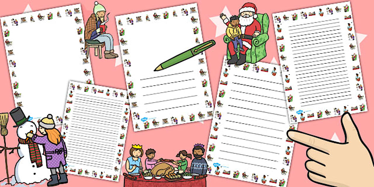 Editable Winter Activities Page Borders (teacher made)