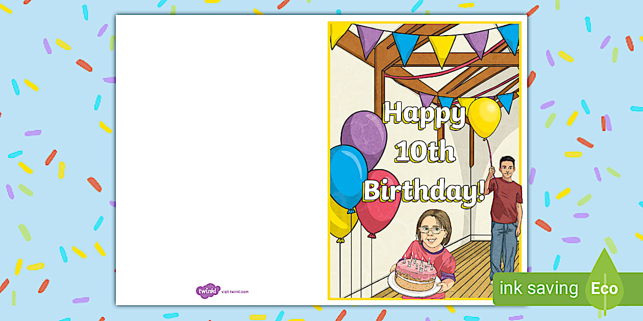 10th Birthday Card | Birthday Card | 10th Birthday | Twinkl