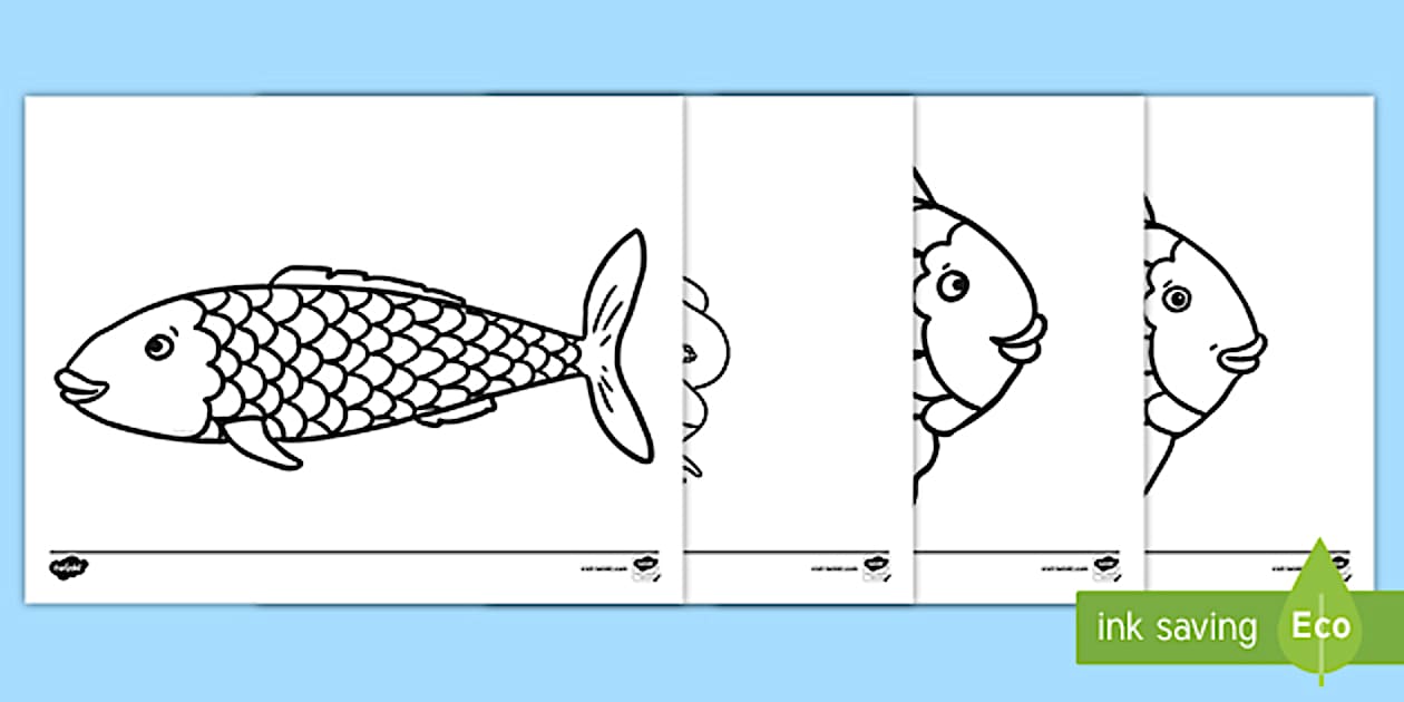 Rainbow Fish Coloring Sheets (teacher made) - Twinkl