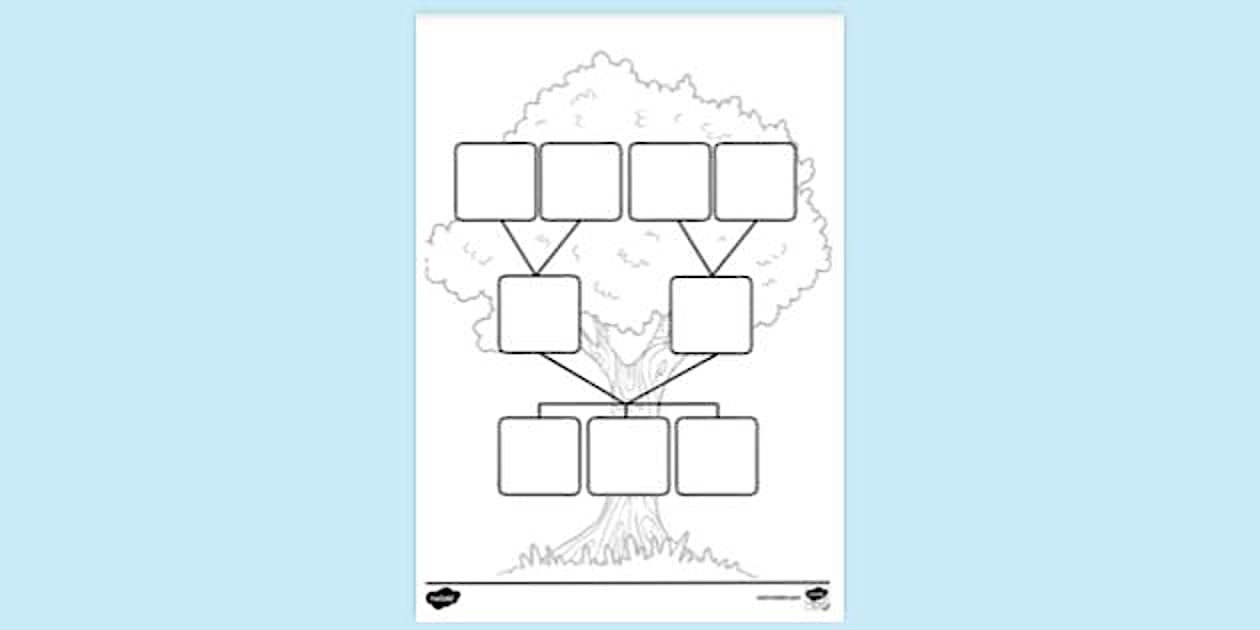 Family Tree Colouring Sheet | Colouring Sheets - Twinkl