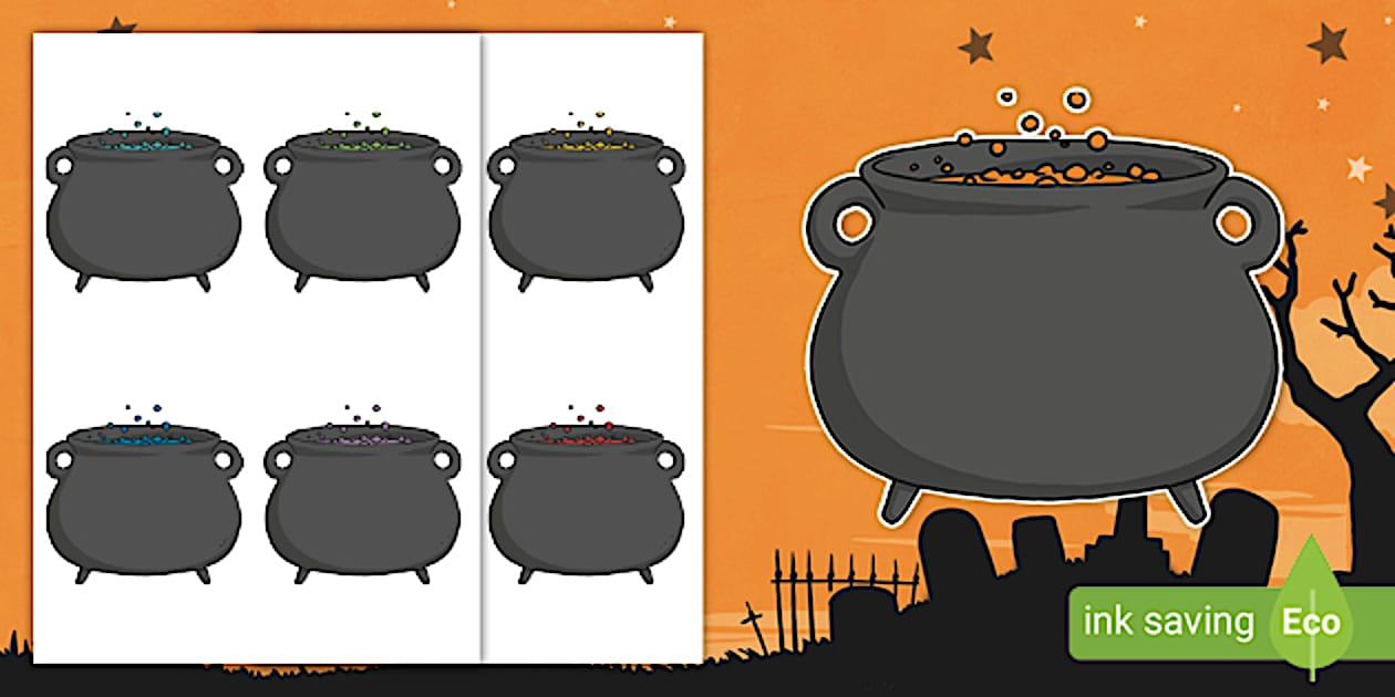 Editable Halloween Cauldrons Blank (Small) (teacher made)
