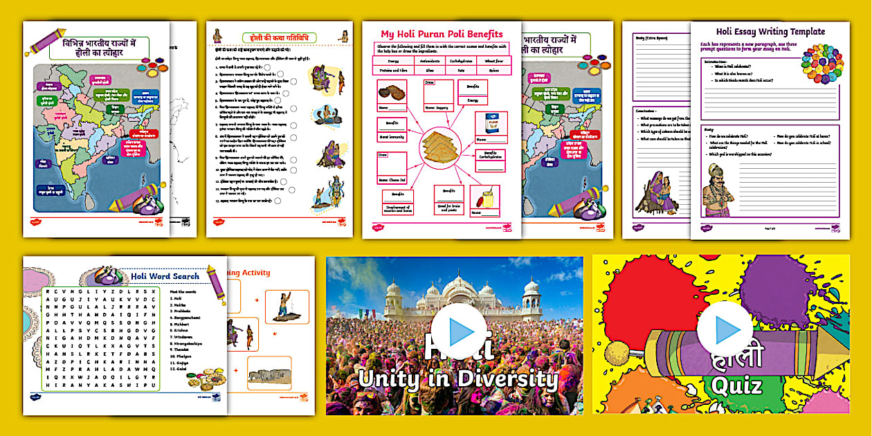 Holi Activities for Students - Twinkl Educational Resources