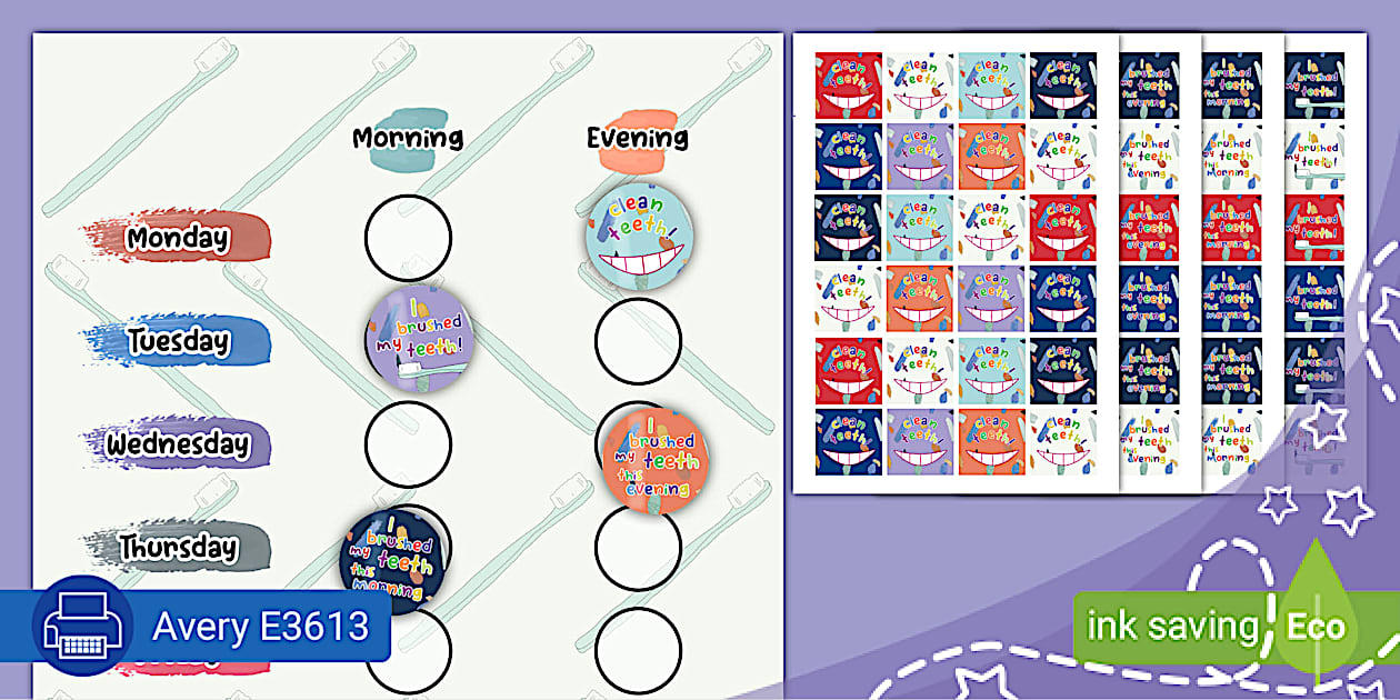 Brushing Your Teeth Reward Charts and Stickers - Twinkl