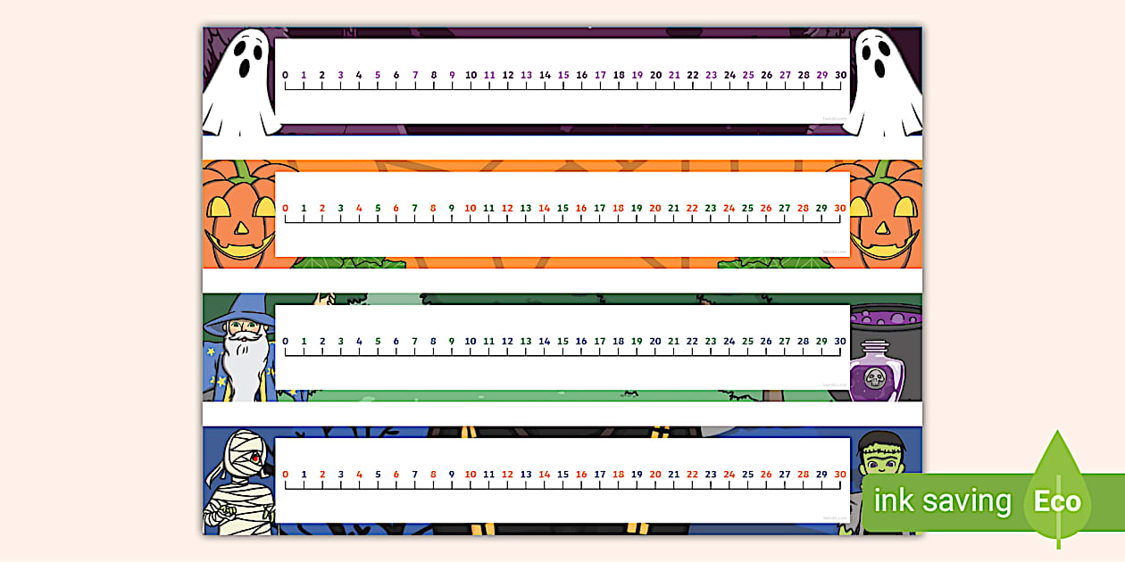 Number Line 0-30 (Halloween) (teacher made) - Twinkl
