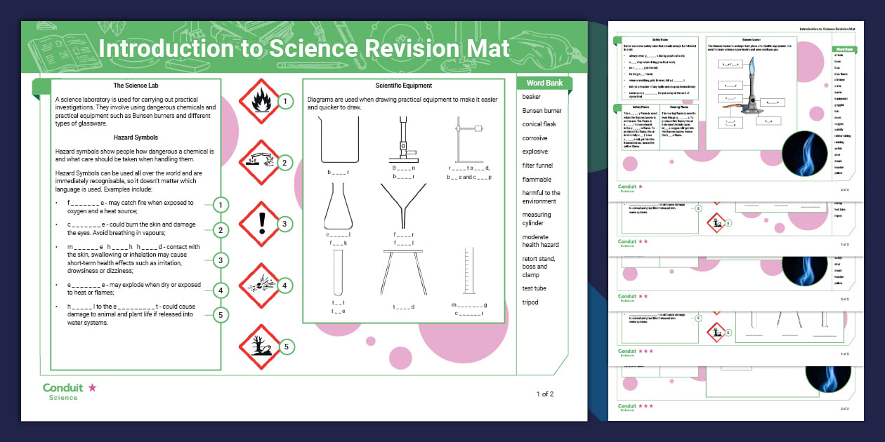 Introduction to Science: Revision Mat (teacher made)