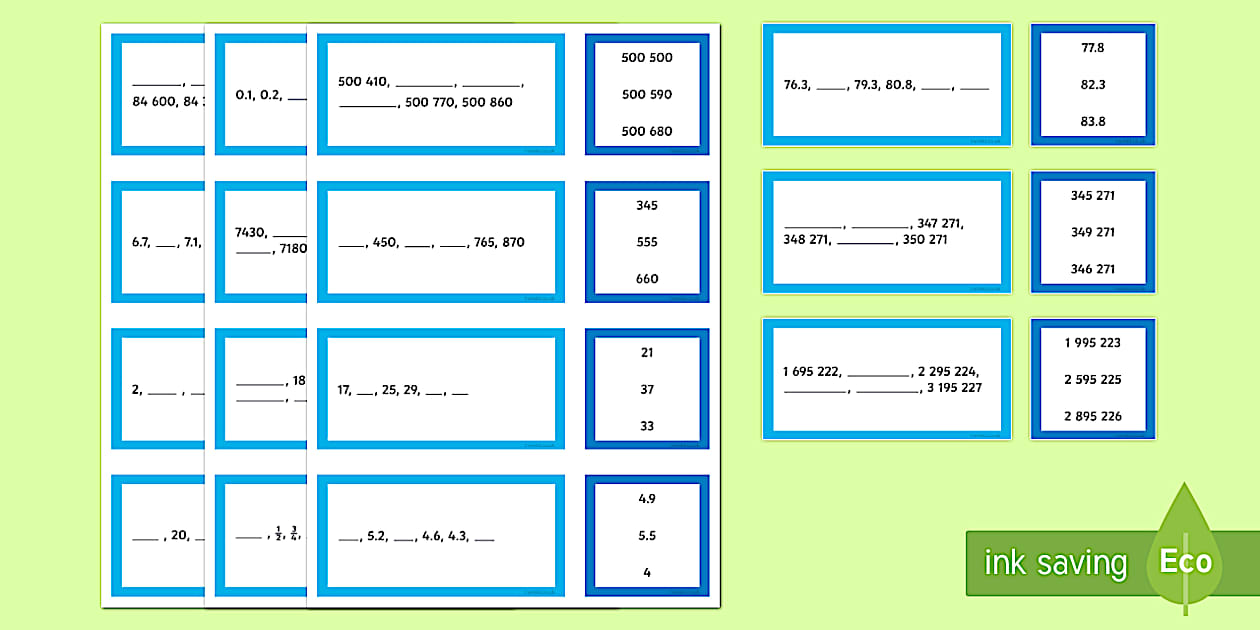 Sequence and Term Matching Cards (teacher made) - Twinkl