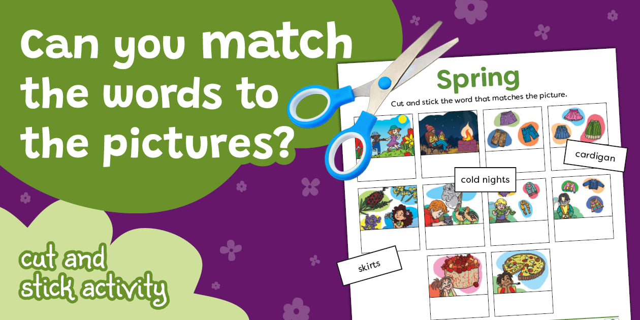 Let's Look at Spring Cut and Stick Activity