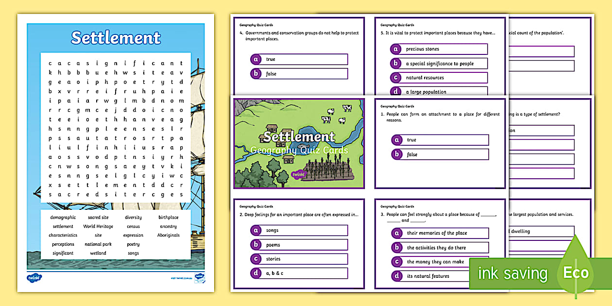 Settlement Activity Pack