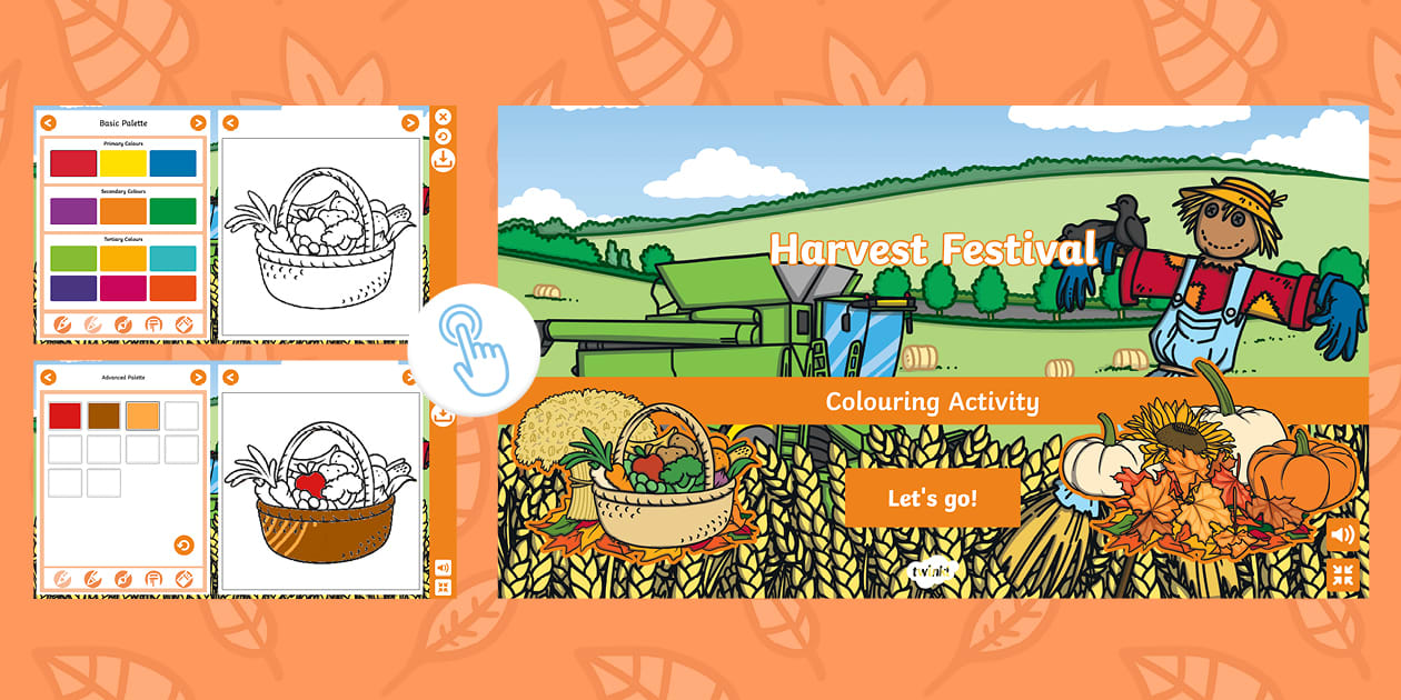Harvest Festival Interactive Colouring - Twinkl