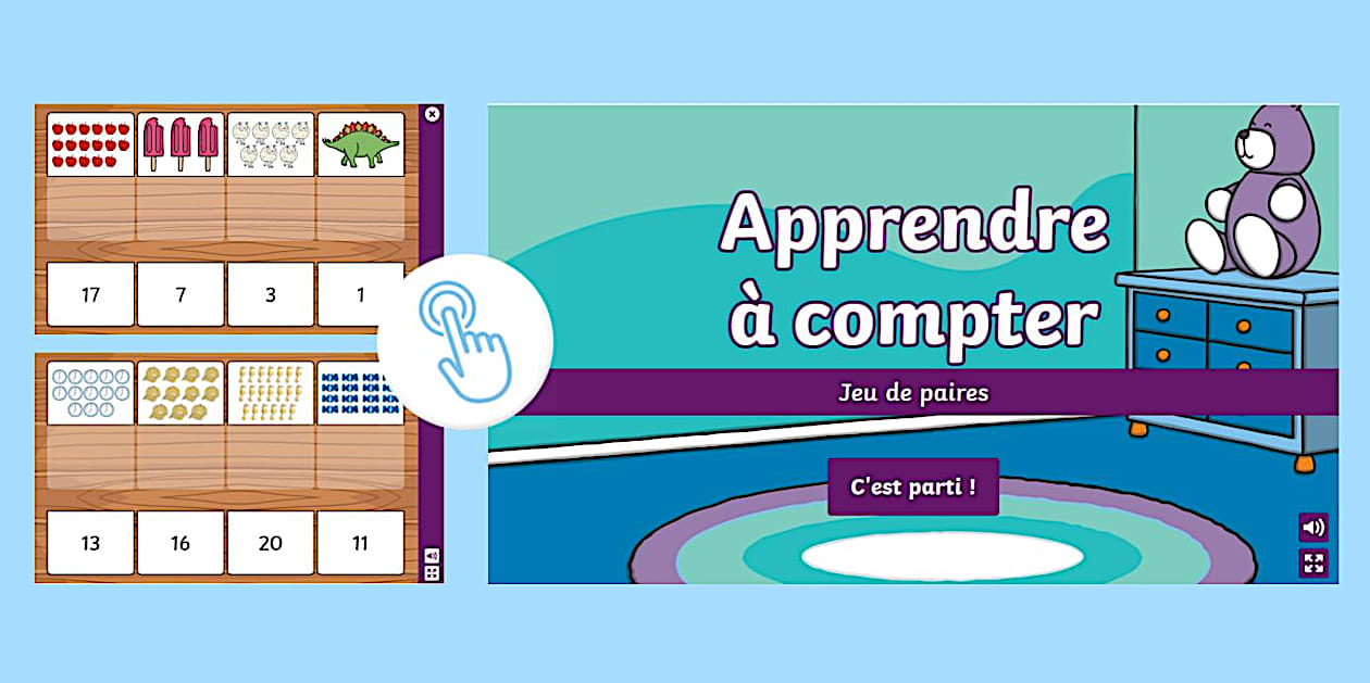 Jeu de paires interactif pour compter (teacher made)