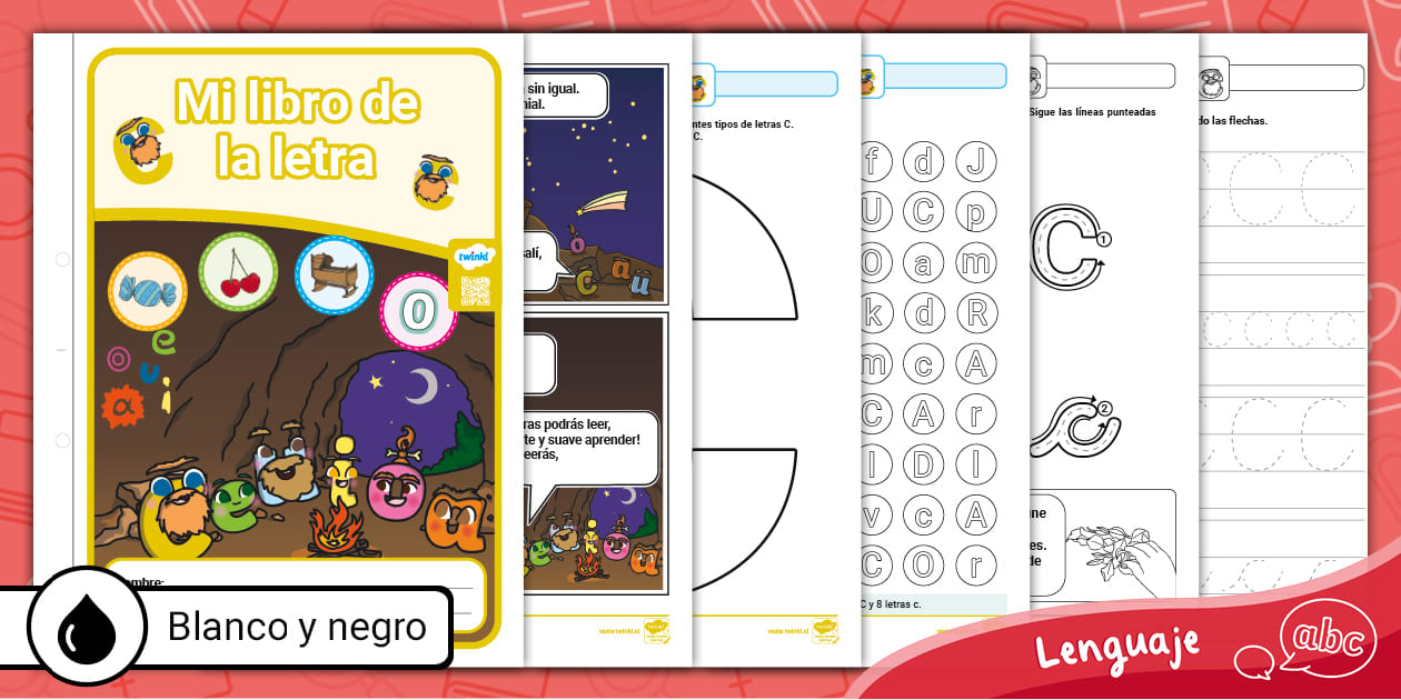 Cuadernillo | Mi libro | letra C | Ca co cu | Ce ci