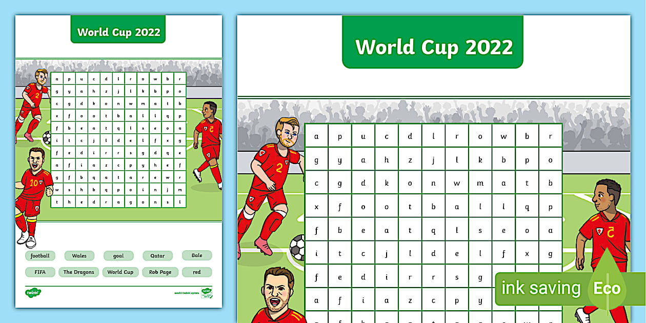 Wales World Cup Football Word Search - Progression Step 2