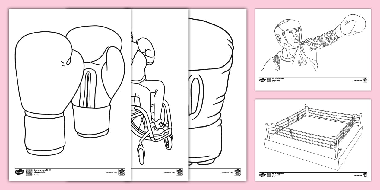 The Olympics Boxing Coloring Sheets (Teacher-Made) - Twinkl