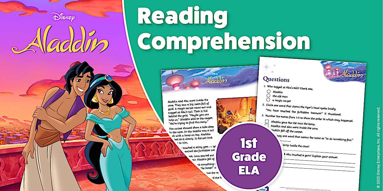 Aladdin: First Grade Reading Comprehension Worksheet