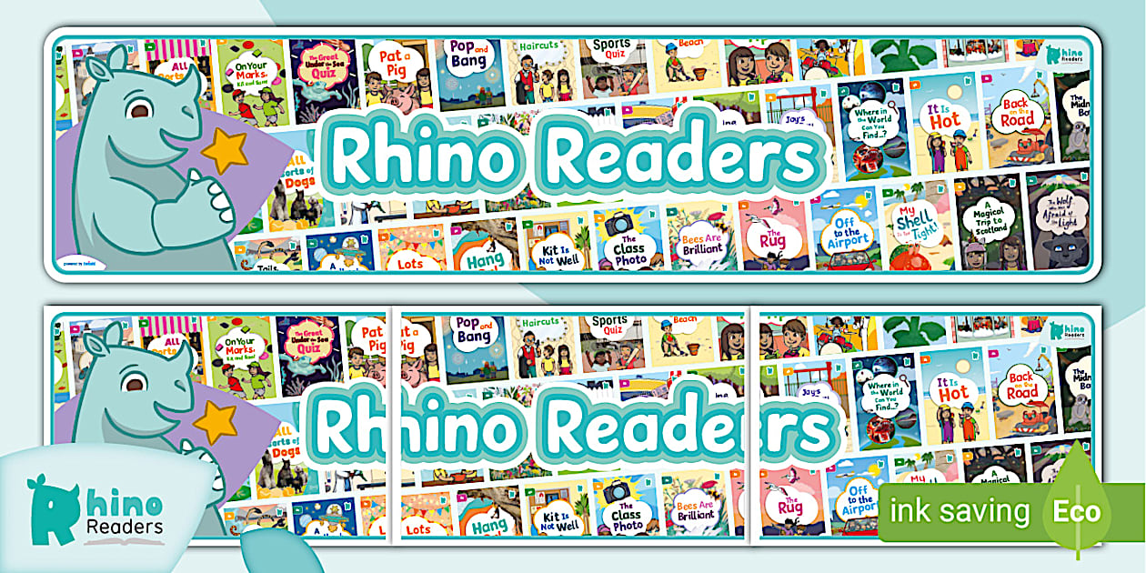 Rhino Readers Display Banner (teacher made) - Twinkl