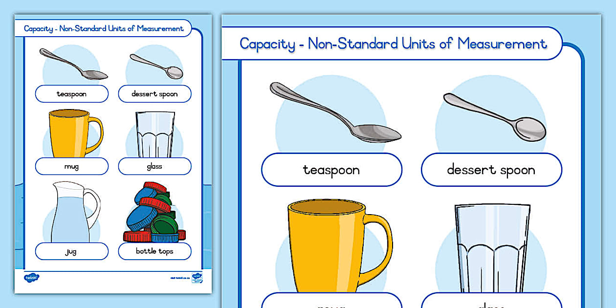 Capacity: Non-Standard Units of Measurement: Poster - Twinkl