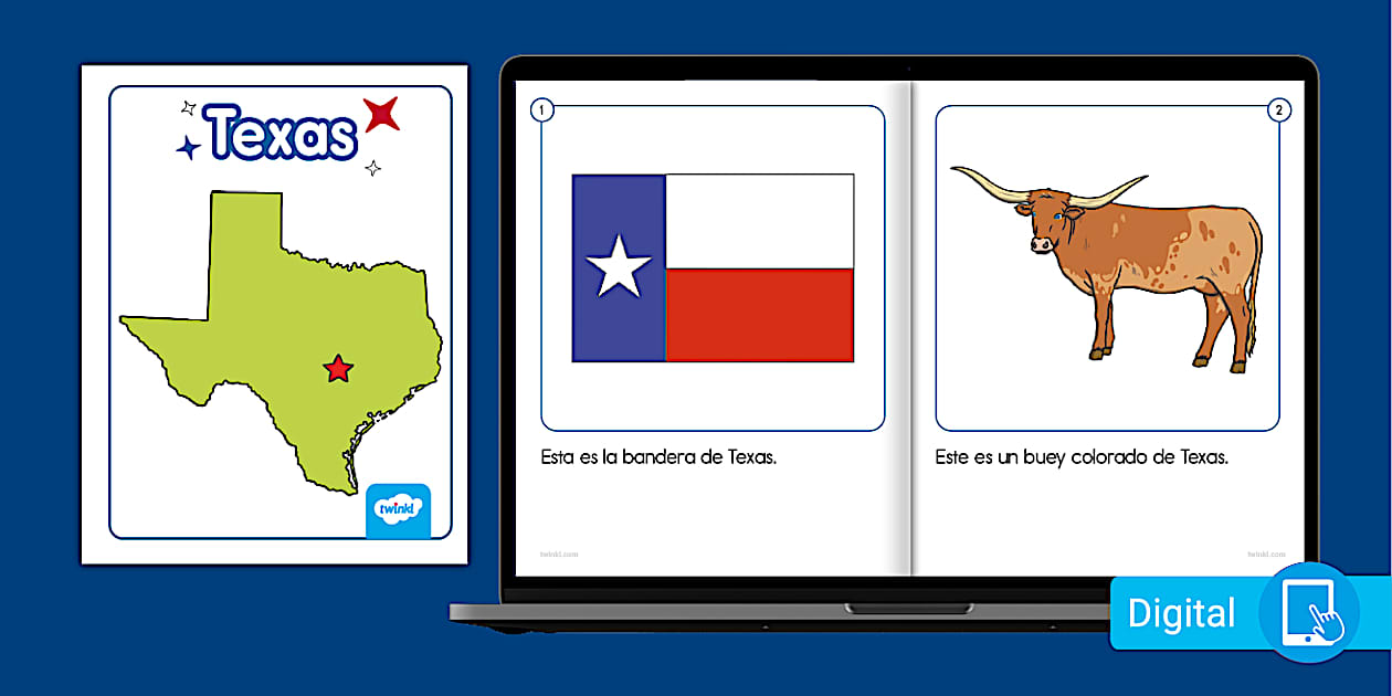 Ebook emergente: Símbolos de Texas (teacher made) - Twinkl