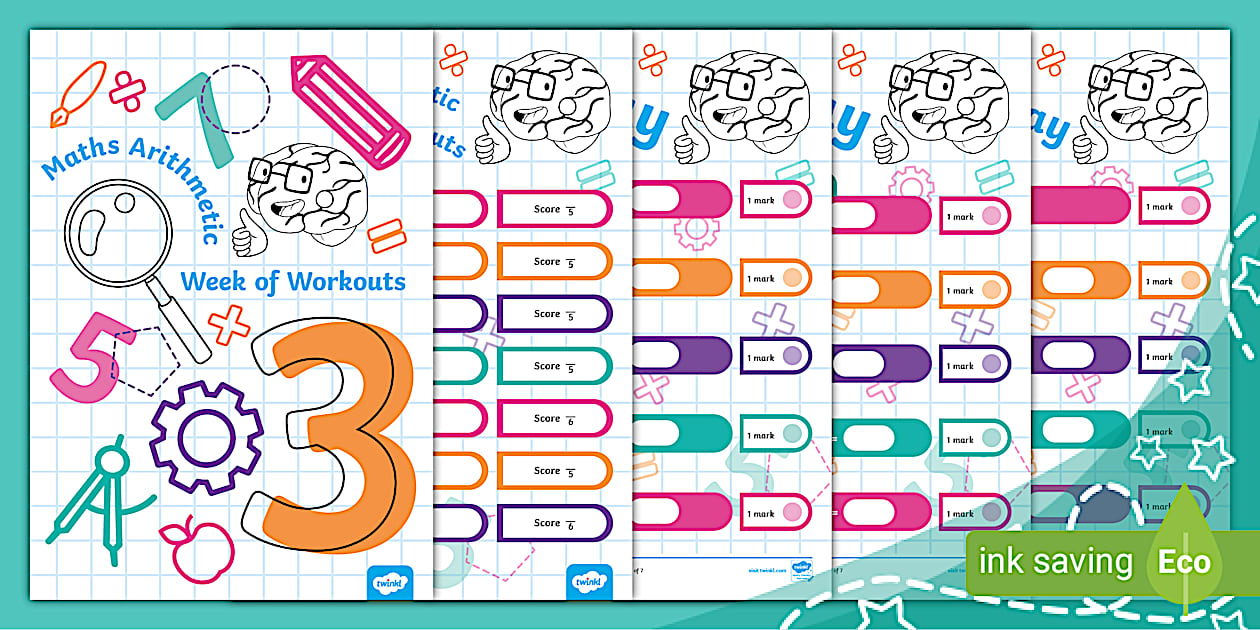 Year 6 SATs Maths Arithmetic Week of Workouts (Ages 10 - 11)