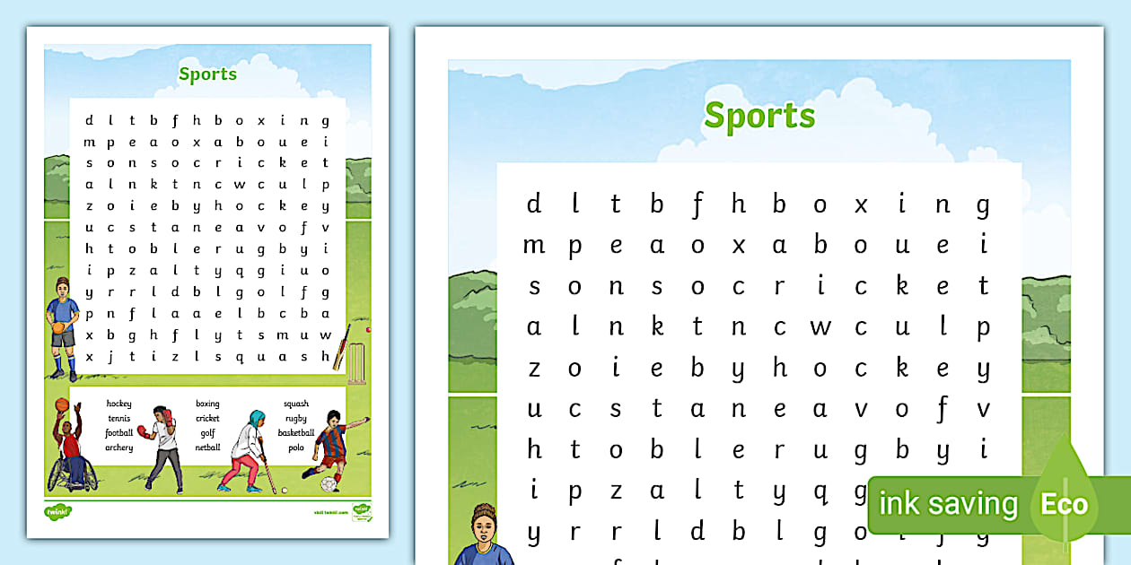 Sports Word Search (teacher made) - Twinkl