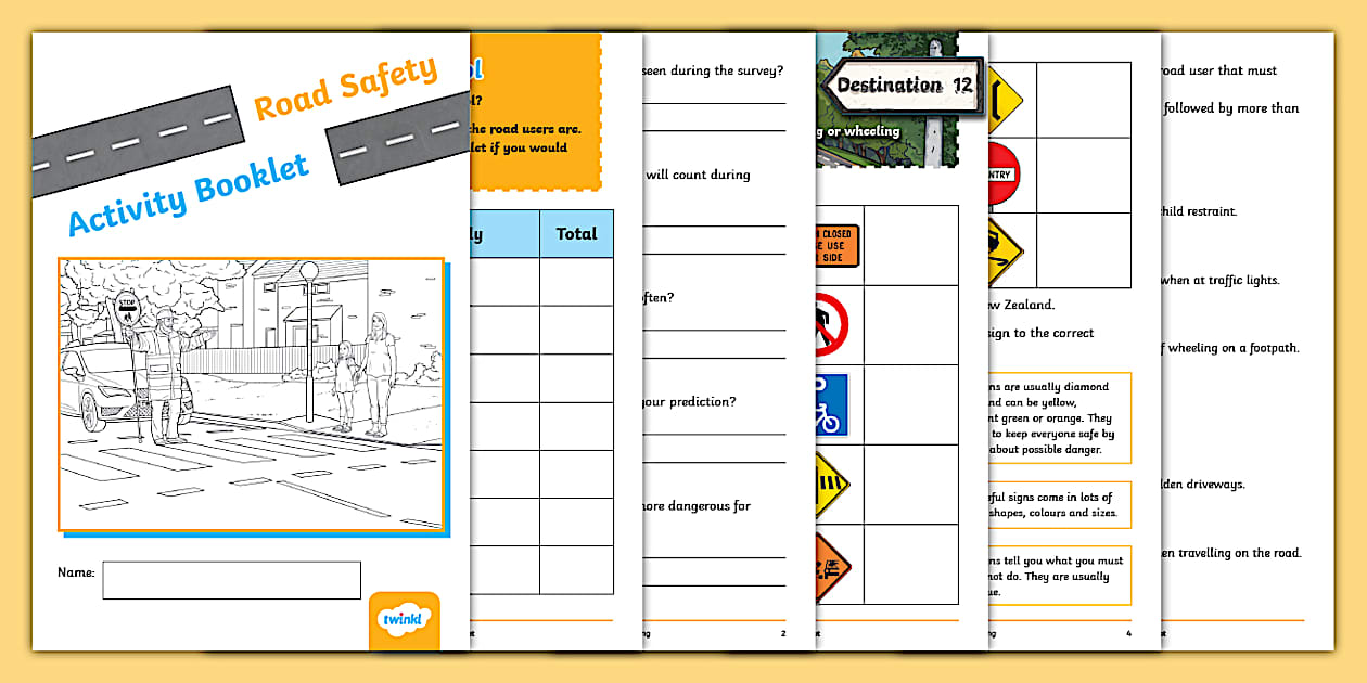 Road Safety Activity Booklet Year 5-6 (teacher made)