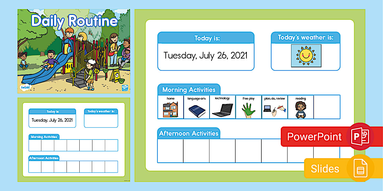 Interactive Daily Routine PowerPoint & Google Slides