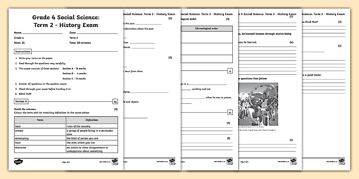 Grade 4 History Questions And Answers - Twinkl South Africa