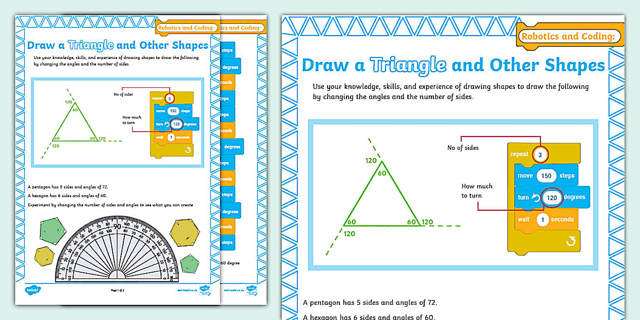 Robotics And Coding Draw A Triangle And Other Shapes
