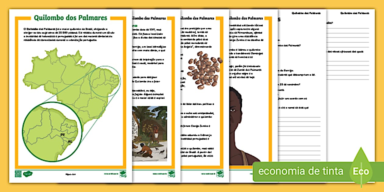 Quilombo dos Palmares - Leitura e interpretação de texto