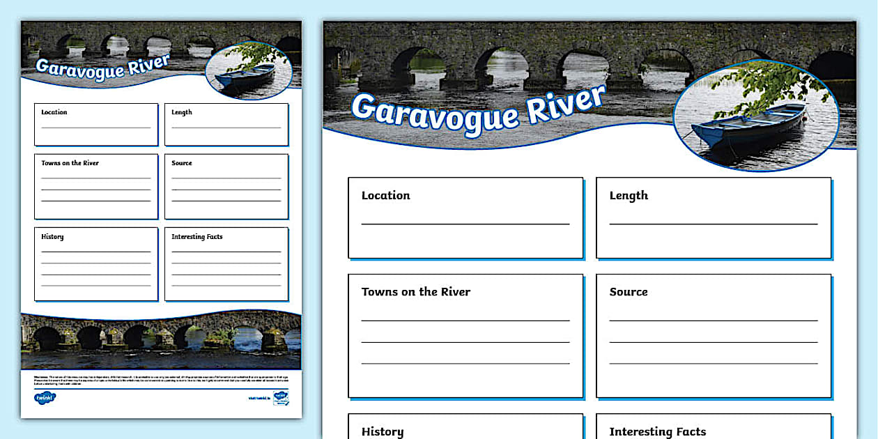 Garavogue River Fact File Template (teacher made) - Twinkl
