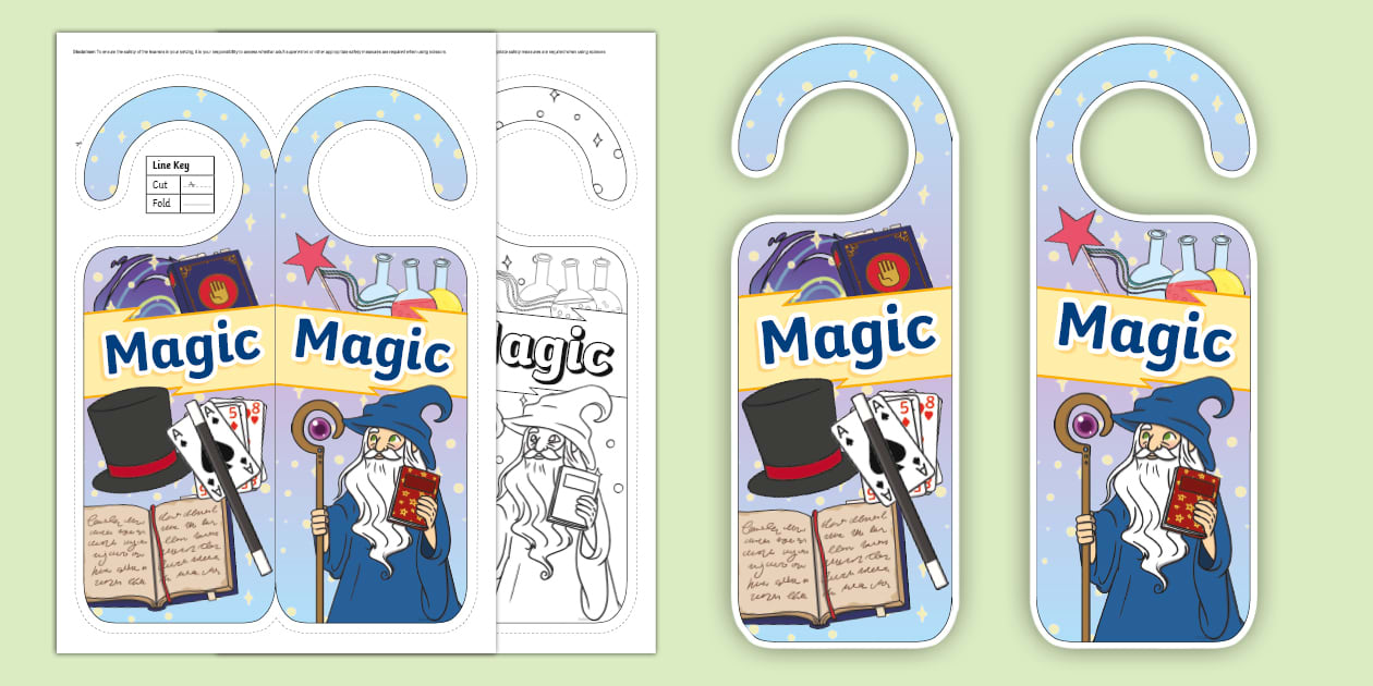 KS1 Magic Door Hanger Worksheet (teacher made) - Twinkl