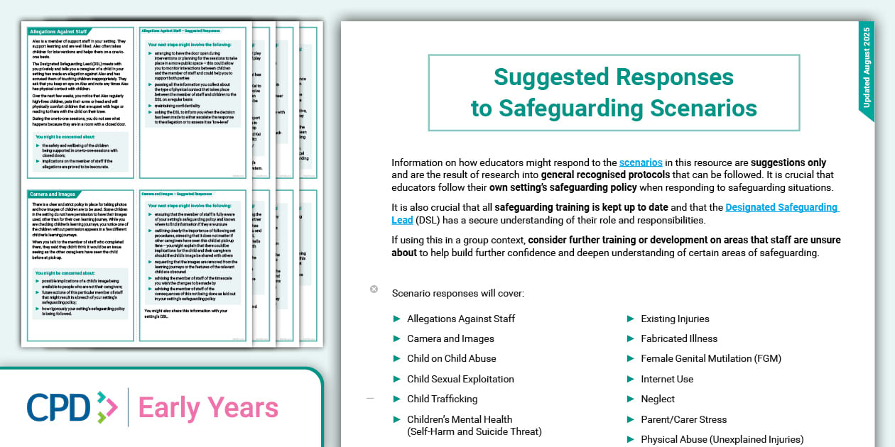 Suggested Responses to Safeguarding Scenarios (teacher made)