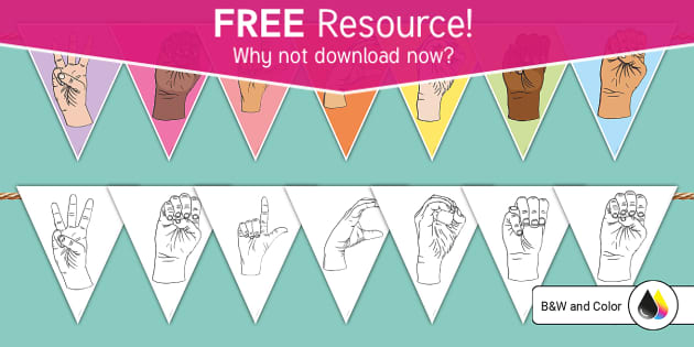 FREE ASL Welcome Bunting | Twinkl USA (teacher made)