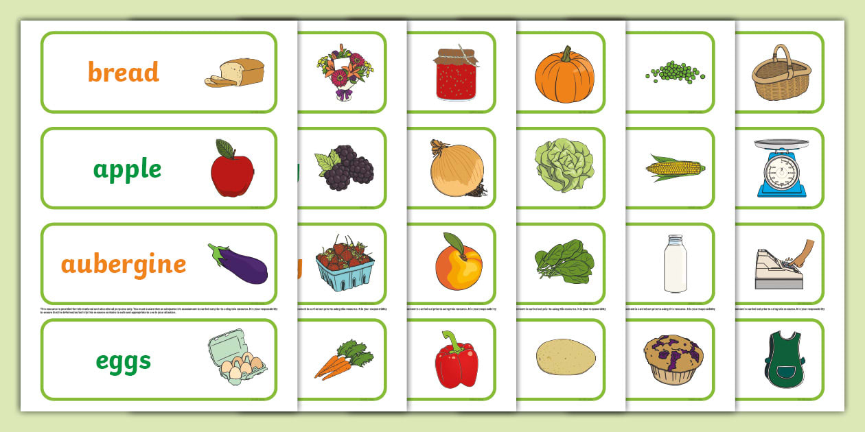 Irish Farmer's Market Word Cards