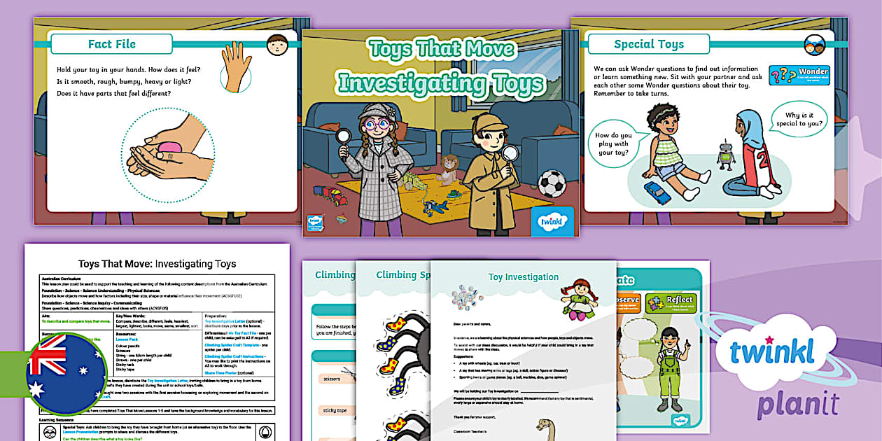 Foundation Science Toys That Move Lesson Investigating Toys