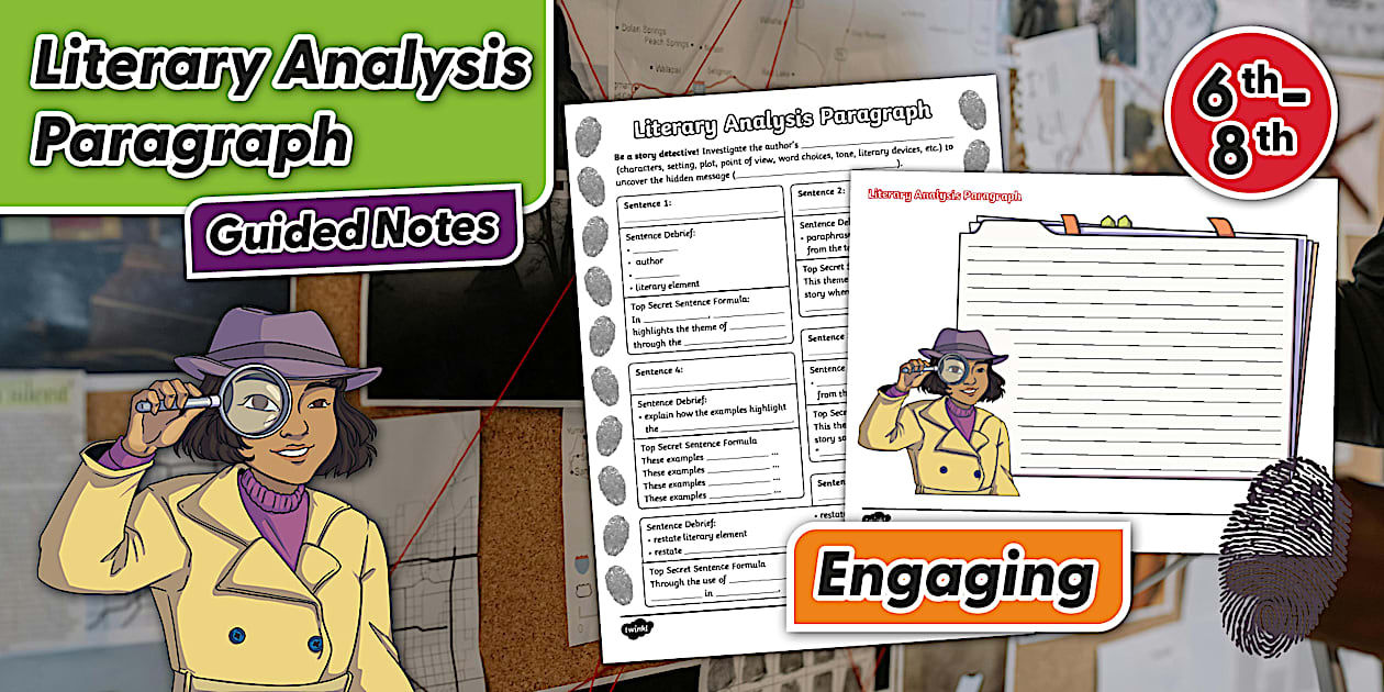 Literary Analysis Paragraph Fill-in-the-Blank Guided Notes