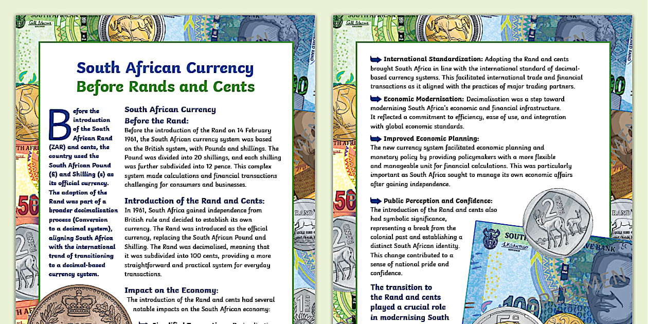 Evolution Of Money In South Africa (teacher made) - Twinkl