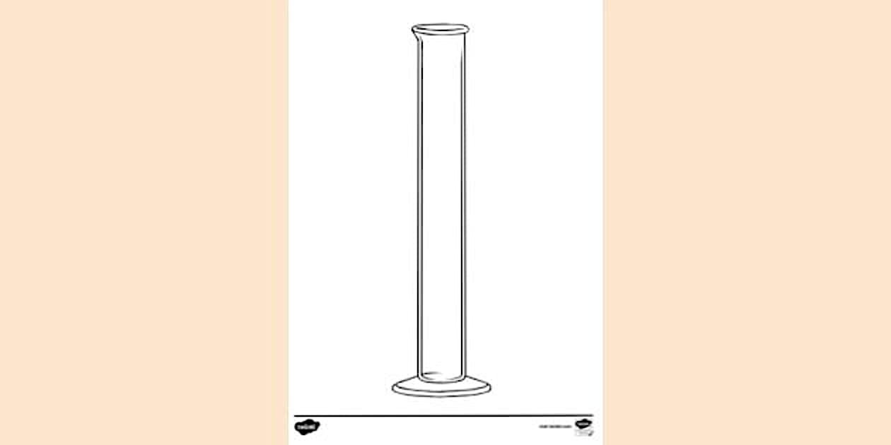 Test Tube Empty Colouring Sheet (teacher made) - Twinkl