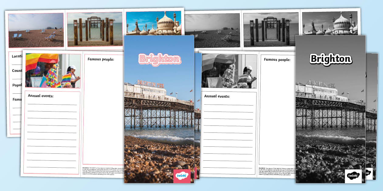 Brighton Leaflet Template (teacher made) - Twinkl