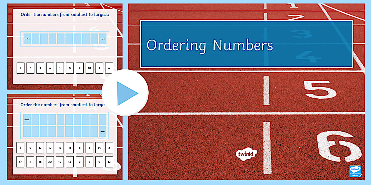 Pre-Entry Level Ordering Numbers 1-20 PowerPoint - Twinkl
