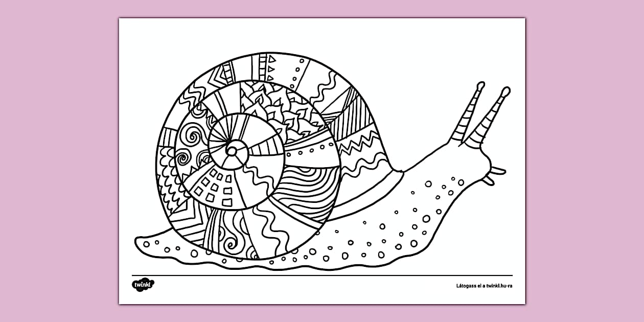 Aprólékos Csiga Színező - Kreatív Anyag Gyerekeknek - Twinkl